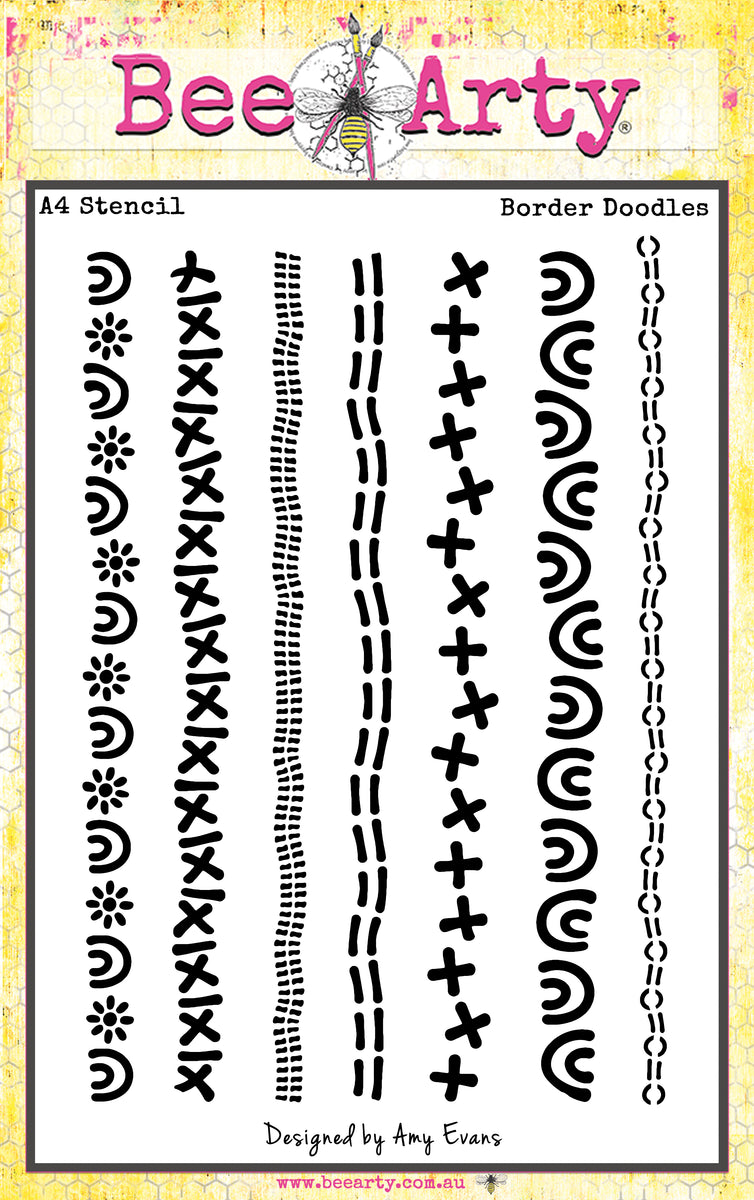 Border Doodles - A4 Stencil – The Scrap Room