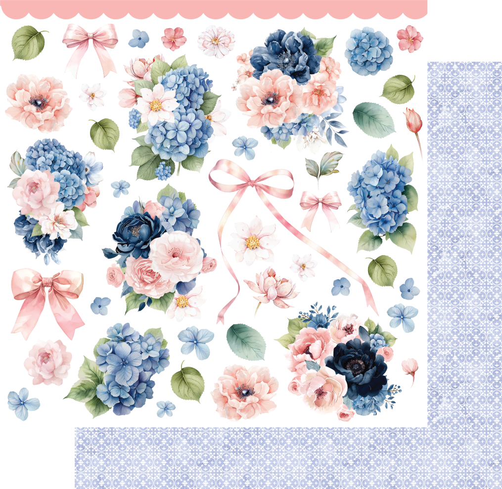 Hydrangea Paper - Indigo Bloom – The Scrap Room