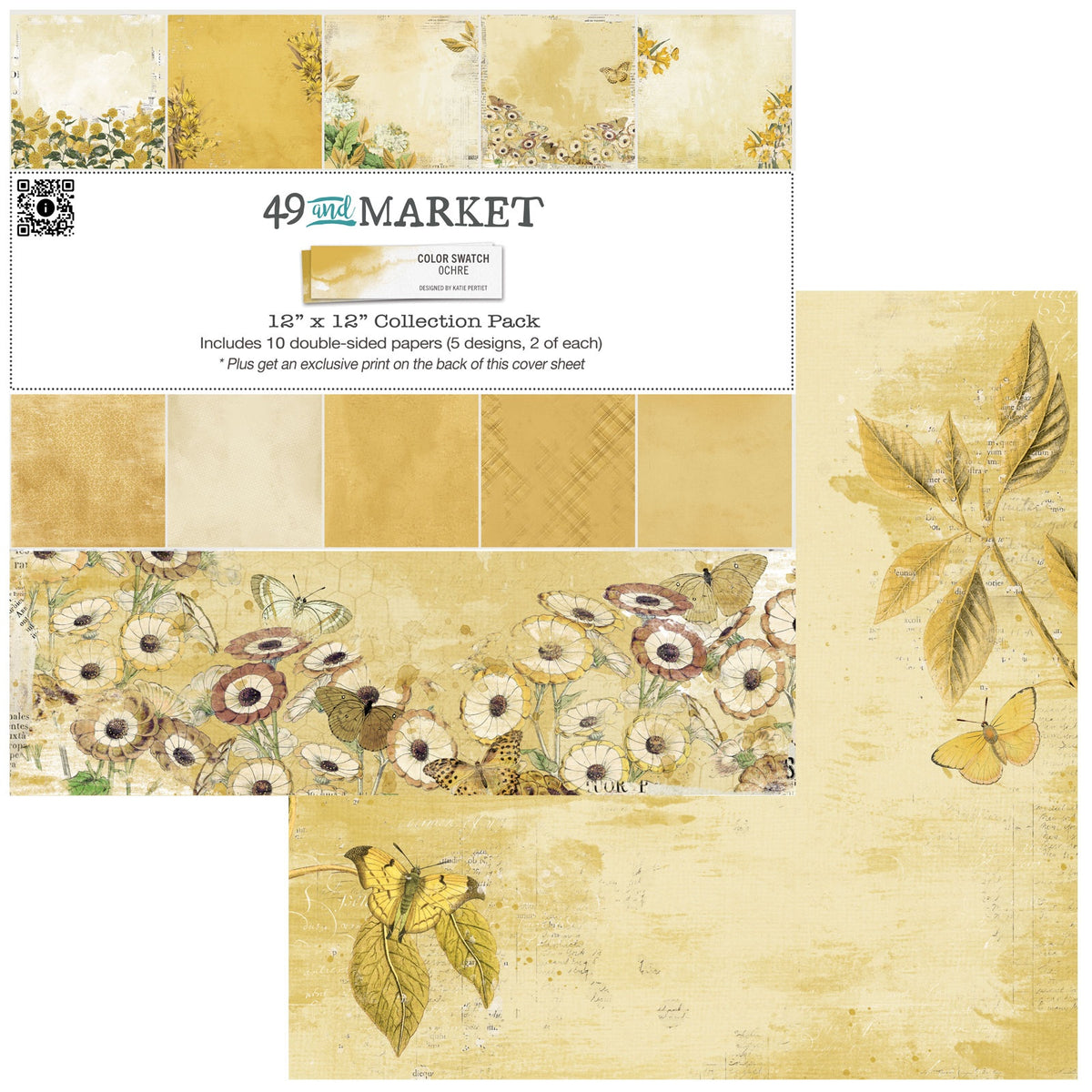 Color Swatch Ochre - 12×12 Paper Collection Pack – The Scrap Room