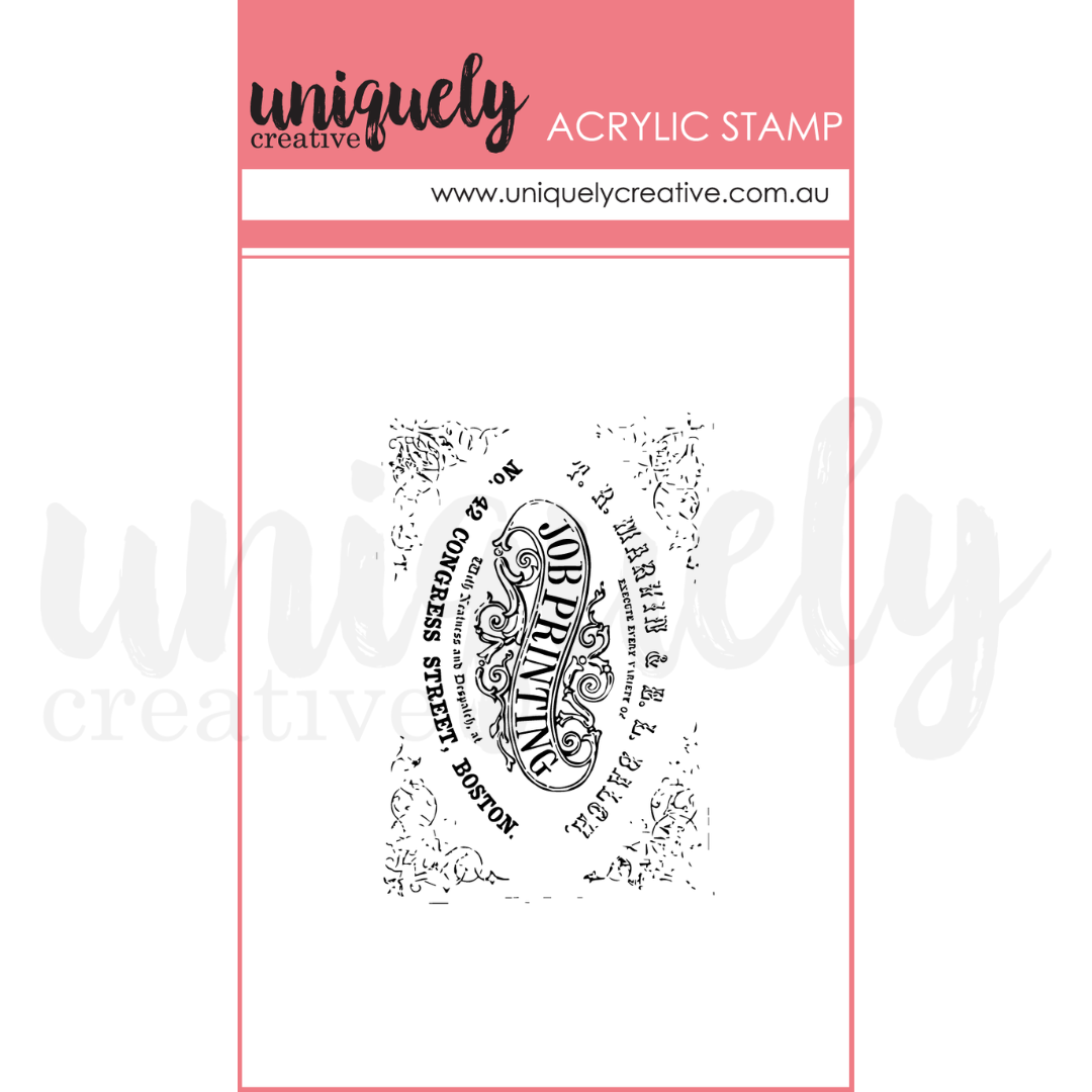 Vintage Printer Mark Making Mini Stamp - Acrylic Stamp – The Scrap Room
