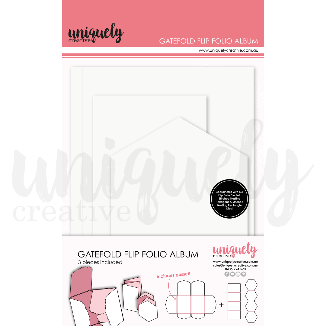 Gatefold Flip Folio Album - White – The Scrap Room